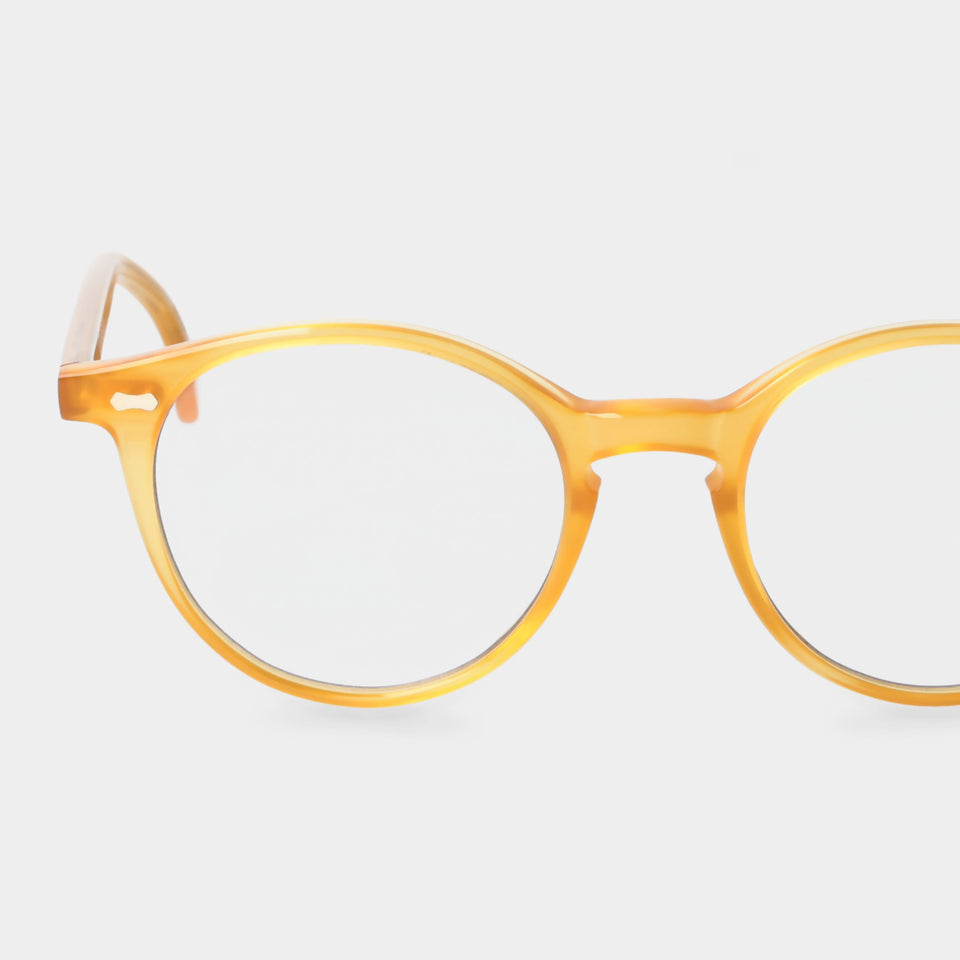 Round yellow optical frame: Cran | TBD Eyewear