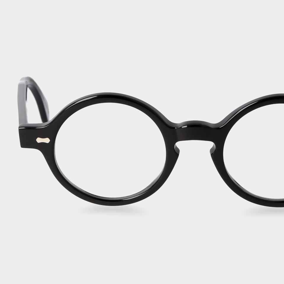 Black round sustainable eyeglasses: Oxford | TBD Eyewear